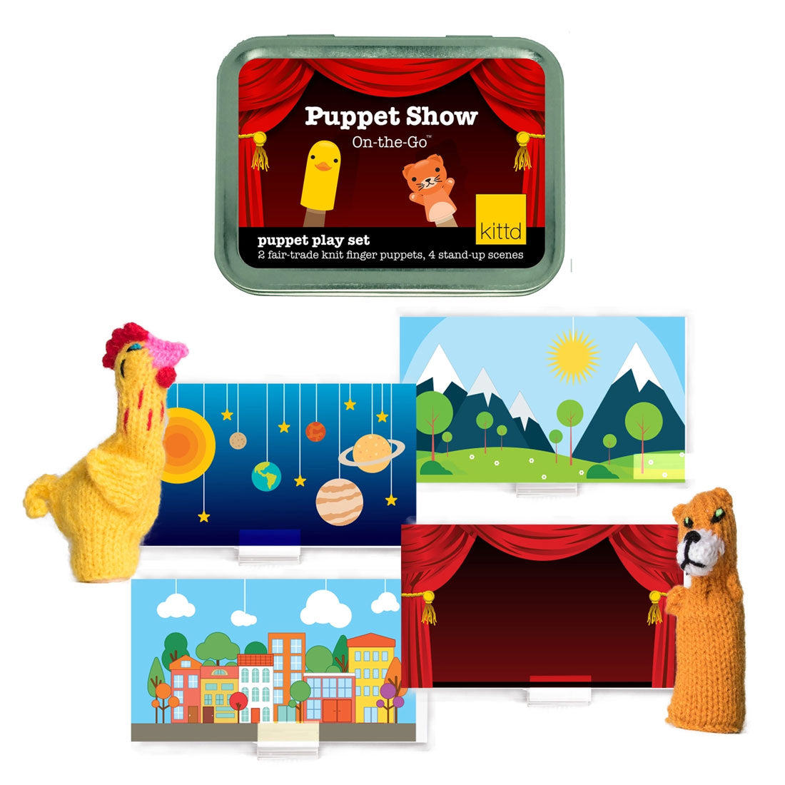 On-the-Go Kids Pretend Play Set - Puppet Show / KITTD – New Book Joy